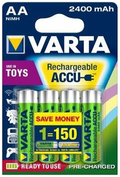 Varta Pil 4!lü 2400 Mah Aa Şarj Edilebilen Alkalin Pil Use In Toys Pil Varta Varta Pil 4!lü 2400 Mah Aa Şarj Edilebilen Alkalin Pil Use In Toys Pil Varta