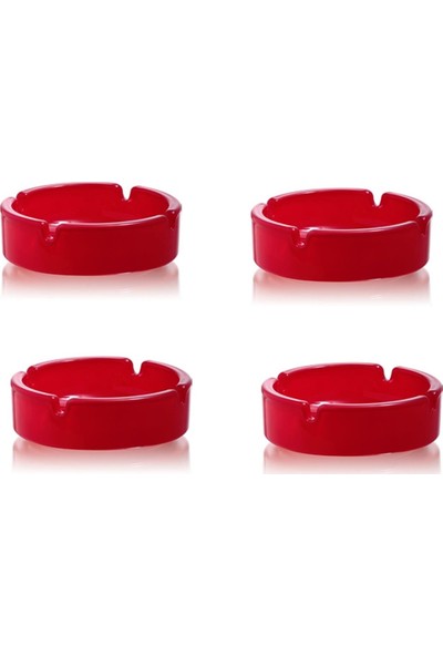 Lav Keyf Cam Küllük - 4 Lü Kül Tablası Kırmızı