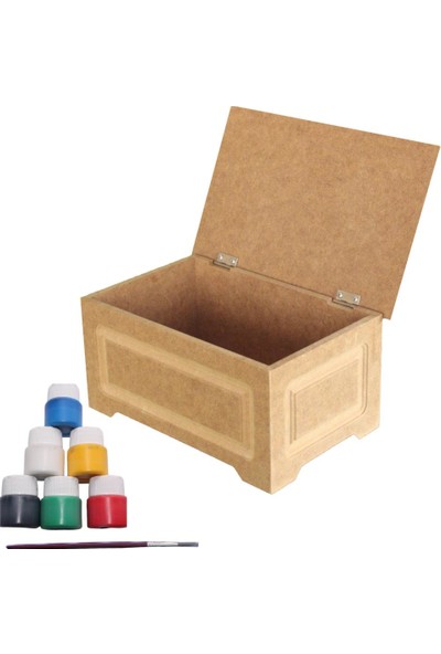 Joy And Toys Dikdörtgen Desenli Büyük Boy Hediye Ahşap Sandık Kutu Boyama Seti Joy And Toys Dikdörtgen Desenli Büyük Boy Hediye Ahşap Sandık Kutu Boyama Seti