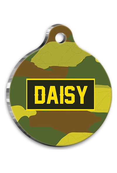 Pet Tag Art Kamuflaj Desenli Yuvarlak Kedi Köpek Künyesi Small 2,5 cm Pet Tag Art Kamuflaj Desenli Yuvarlak Kedi Köpek Künyesi Small 2,5 cm