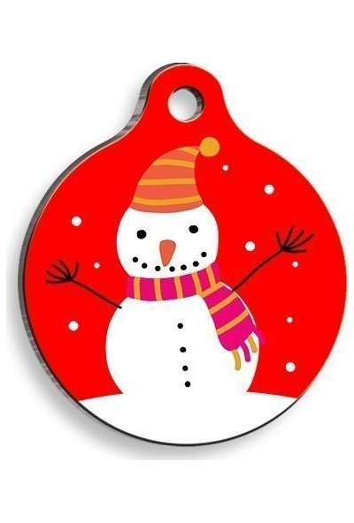 Pet Tag Art Christmas Serisi Snowman Yuvarlak Kedi ve Köpek Künyesi Medium: 3 Cm. Pet Tag Art Christmas Serisi Snowman Yuvarlak Kedi ve Köpek Künyesi Medium: 3 Cm.