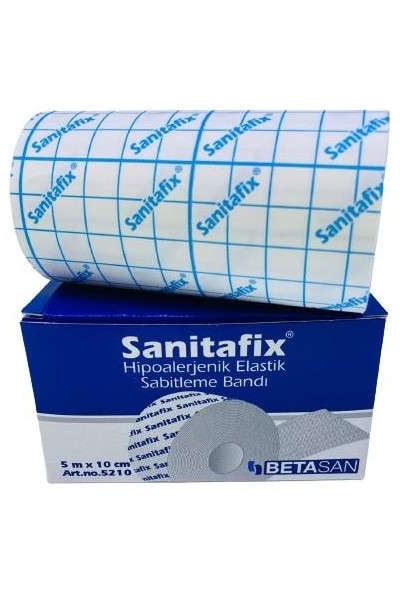 Betasan Sanitafix S5210 Esnek Sabitleme Bandı Fix Flaster 5m x 10cm Betasan Sanitafix S5210 Esnek Sabitleme Bandı Fix Flaster 5m x 10cm