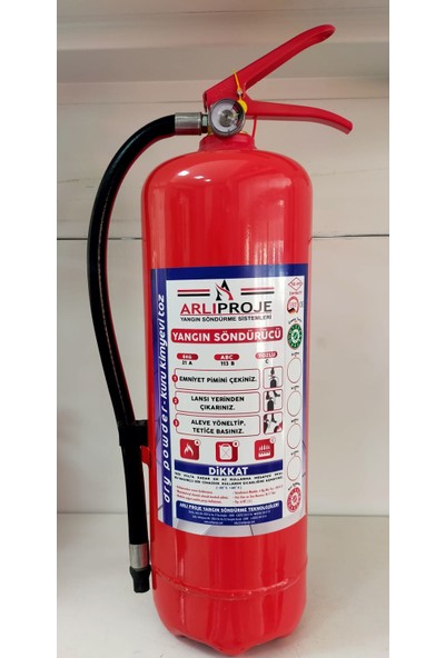 Arlı 6 kg Abc Yangın Söndürme Tüpü 4 Yıl Garantili