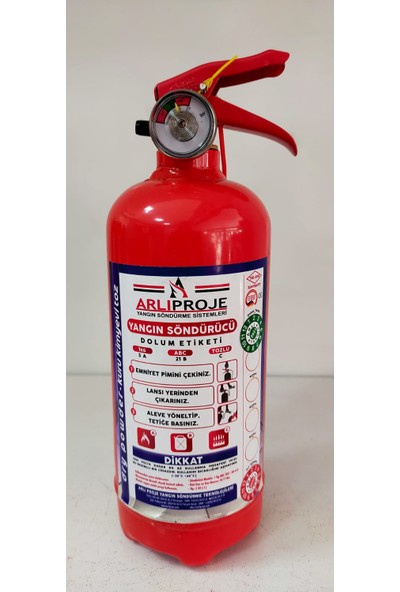 Arlı Yangın Söndürme Tüpü 1 kg - Araç Yangın Tüpü