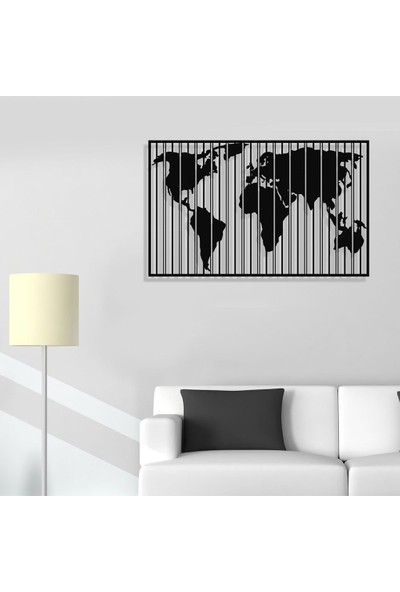 New Jargon Dünya Haritası Dikey Çizgili Duvar Oda Ev Aksesuarı Metal Tablo 100 x 61 cm New Jargon Dünya Haritası Dikey Çizgili Duvar Oda Ev Aksesuarı Metal Tablo 100 x 61 cm