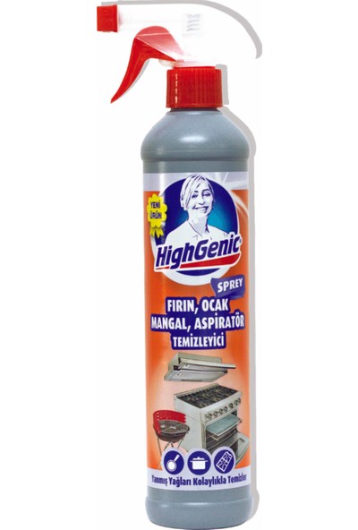 HighGenic Fırın, Ocak, Mangal, Aspiratör Temizleyici ( SPREY ) 500 ml
