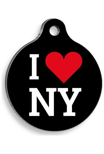 Pet Tag Art I Love Ny Yuvarlak Kedi ve Köpek Künyesi Small 2,5 cm Pet Tag Art I Love Ny Yuvarlak Kedi ve Köpek Künyesi Small 2,5 cm