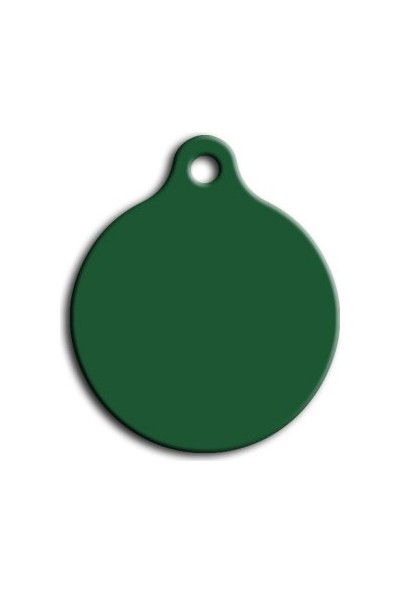 Pet Tag Art Küçük Daire Kedi ve Köpek Künyesi Yeşil