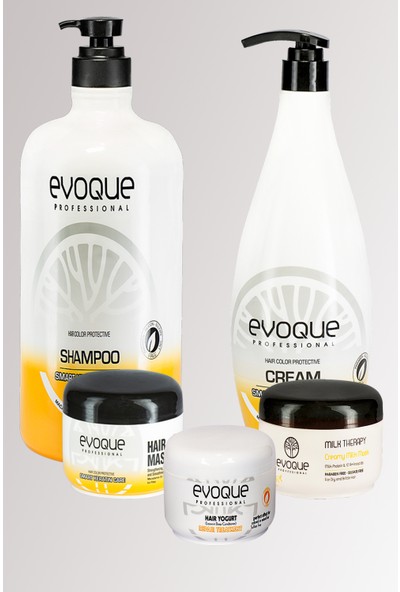 Evoque Smart Keratin Serisi Şampuan 1000ML +Saç Kremi+ Hair Mask+ Saç Maskesi +Yogurt Mask 500ML Evoque Smart Keratin Serisi Şampuan 1000ML +Saç Kremi+ Hair Mask+ Saç Maskesi +Yogurt Mask 500ML