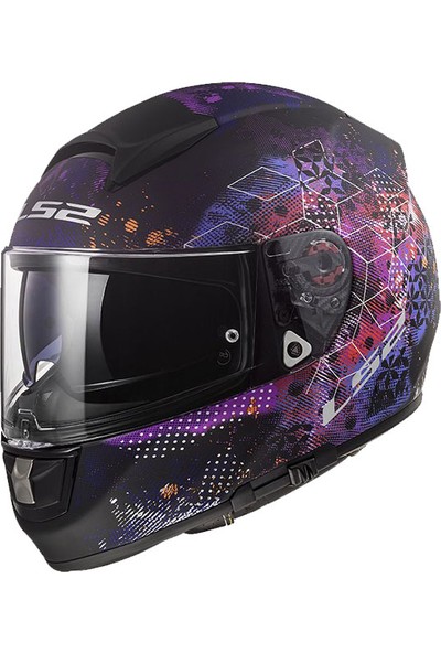 Ls2 Vector Cosmos Mat Siyah-Pembe Kask S