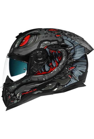 Nexx SX.100R Abisal Mat Siyah-Kirmizi Kask Nexx SX.100R Abisal Mat Siyah-Kirmizi Kask