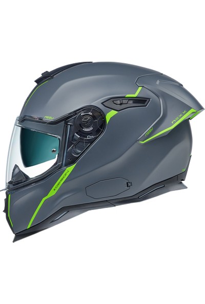 Nexx SX.100R Shortcut Mat Gri-Neon Kask Nexx SX.100R Shortcut Mat Gri-Neon Kask