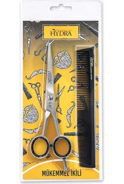 Hydra Tarko Hydra Berber Makası + Tarak Set 900 Hydra Tarko Hydra Berber Makası + Tarak Set 900