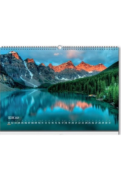 Gıpta Spiralli Kuşe Duvar Takvimi 27 x 40 cm