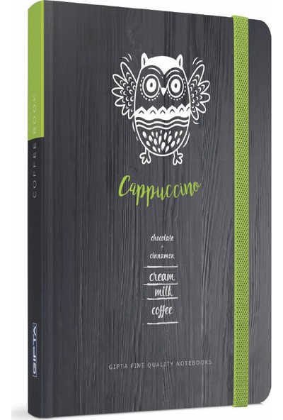 Gıpta Coffee Book 120 Yaprak Kareli İplik Dikişli Sert Kapaklı Defter 17 x 24 cm