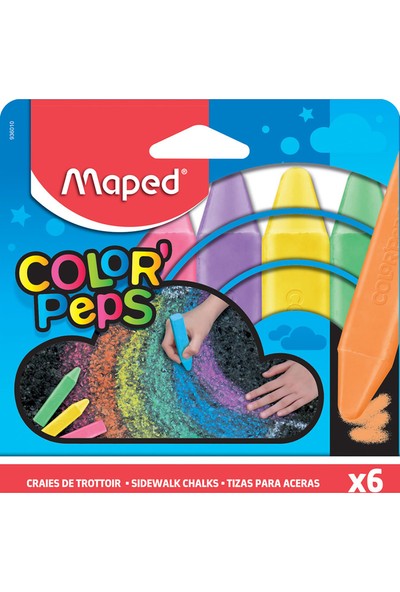 Maped 6 Renk Dİş Mekan Yer Tebeşiri Maped 6 Renk Dİş Mekan Yer Tebeşiri