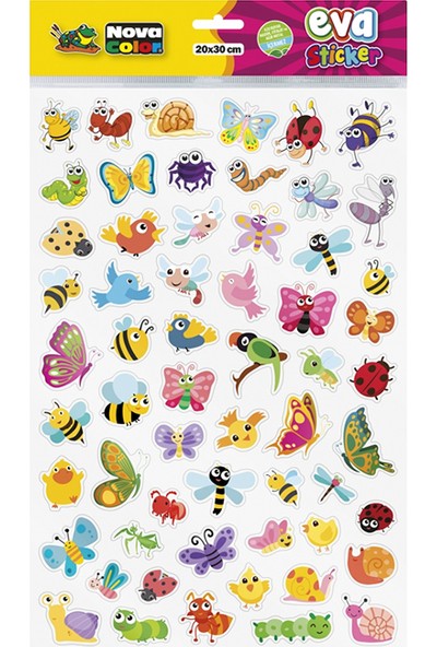 Nova Color NC-683 Uçan Hayvanlar Sticker Eva Nova Color NC-683 Uçan Hayvanlar Sticker Eva