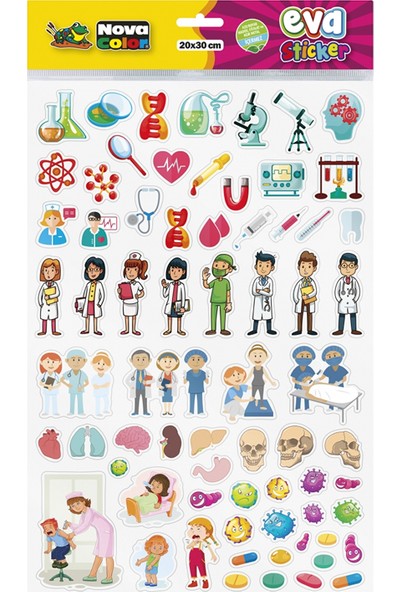 Nova Color NC-689 Bilim & Sağlık Sticker Eva Nova Color NC-689 Bilim & Sağlık Sticker Eva