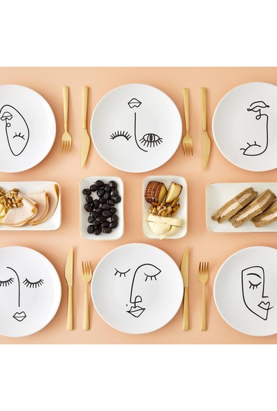 Bella Maison Face Seramik Pasta Tabağı 6&prime;lı 20 cm