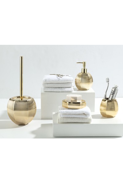 Madame Coco Bonar 4'Lü Banyo Seti - Altın