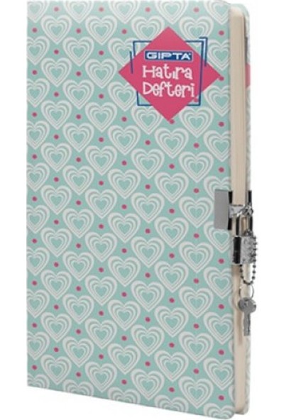 Gıpta Kilitli İp Dikiş Sert Kapak Hatıra Defteri 120 Yaprak 17 x 24 cm
