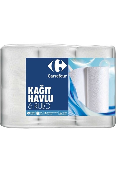 Carrefour Havlu 6'lı 2 Katlı