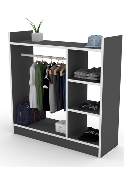 Kenzlife giysi dolabı turabi 090x090x30 gri