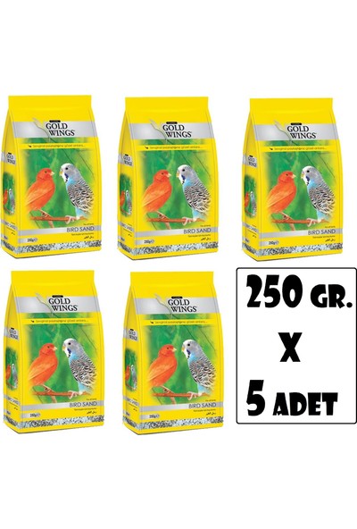 Gold Wings Kuş Kumu 250 Gram x 5 Adet Gold Wings Kuş Kumu 250 Gram x 5 Adet