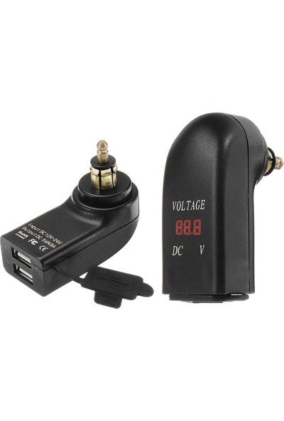 Knmaster USB-D400LV Voltaj Göstergeli Çift Usbli Din Soketi