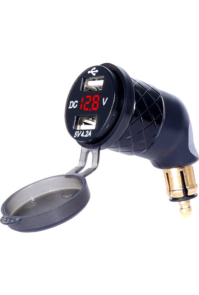 Knmaster USB-D200LV Voltaj Göstergeli Çift Usbli Din Soketi Knmaster USB-D200LV Voltaj Göstergeli Çift Usbli Din Soketi