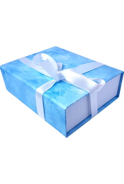PR Boş Hediye Kutusu Buz Desenli Mıknatıs Kapaklı Hediyelik Kutu