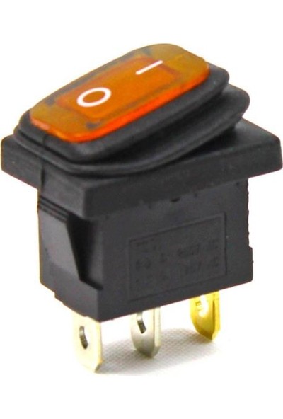 Kampa Körüklü Işıklı Anahtar Turuncu, On-Off 3 Pin - Düğme Buton Switch Kampa Körüklü Işıklı Anahtar Turuncu, On-Off 3 Pin - Düğme Buton Switch
