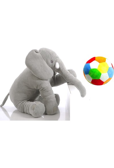 Sole Uyku Arkadaşım Fil 90 cm ve Çıngıraklı Soft Top
