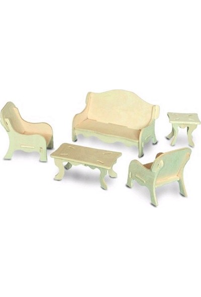 Go İthalat 3D Ahşap Puzzle - Salon Takımı