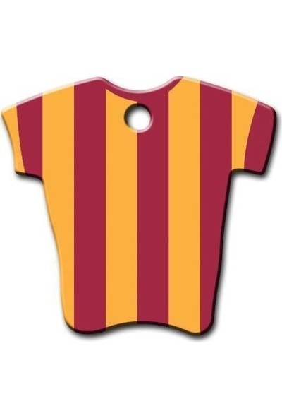 Pet Tag Art Sarı Kırmızı Forma Köpek Künyesi