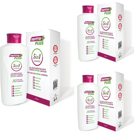 Softto Plus 5 In 1 Şampuan 360 ml x 3 Adet Fiyatı