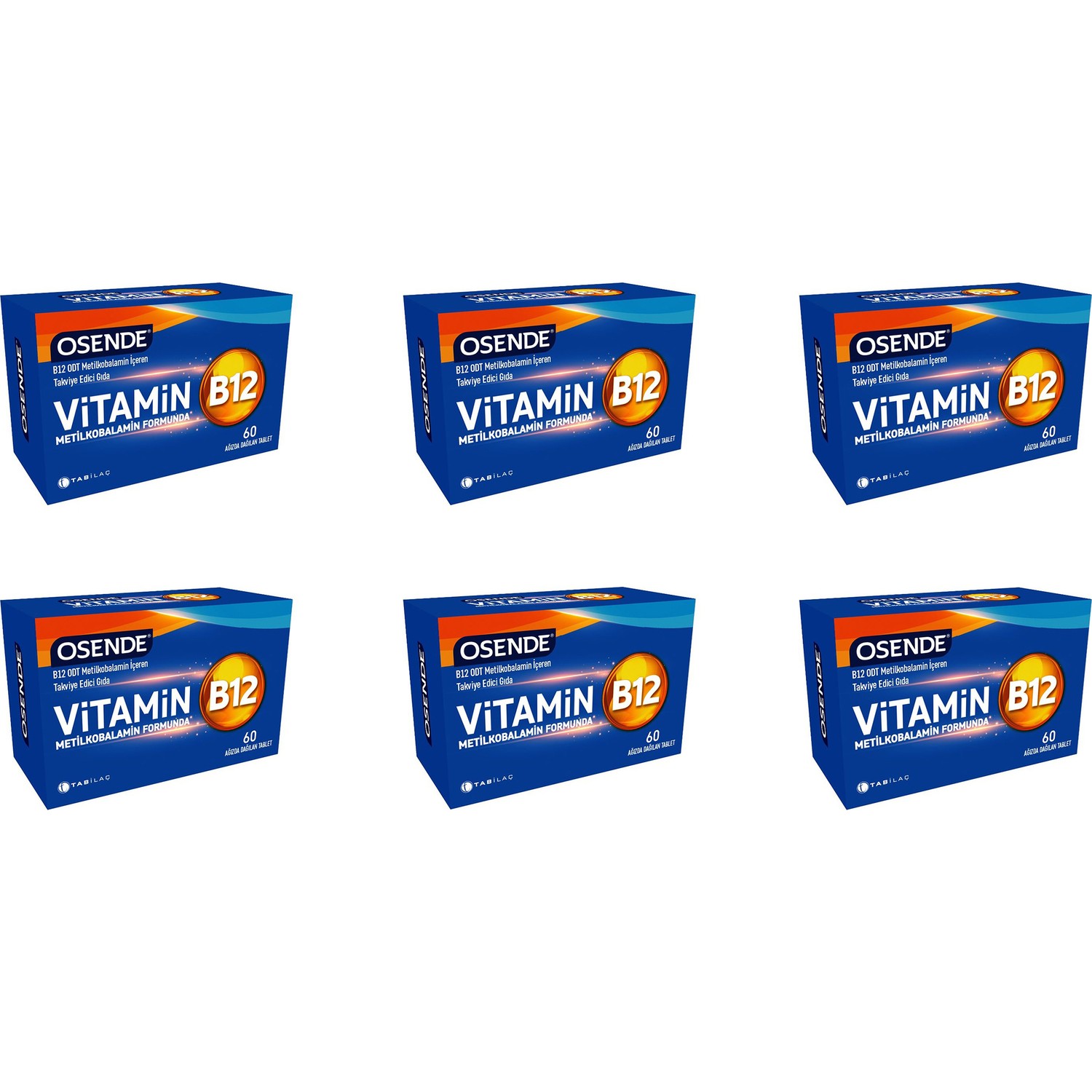 Osende Vitamin B12 Metilkobalamin 60 Tablet 6'lı Paket Fiyatı