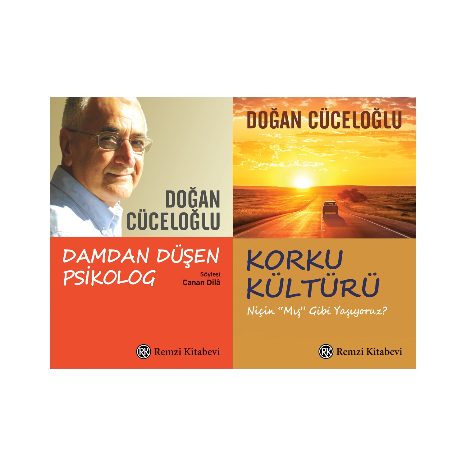 Doğan Cüceloğlu 2 Set Kitap ( Damdan Düşen Psikolog – Korku Kitabı