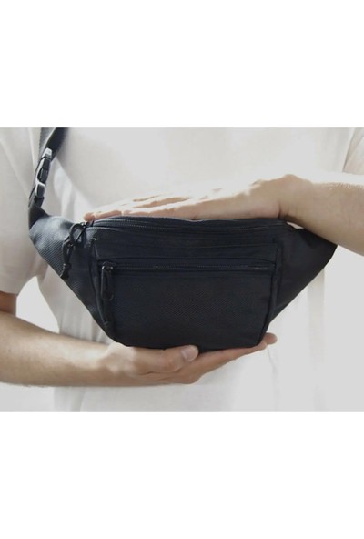 Moda West Siyah Askılı Çapraz Omuz ve Bel Çantası