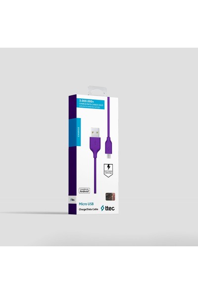 Ttec Micro USB Kablosu Mor 2DK7530MR