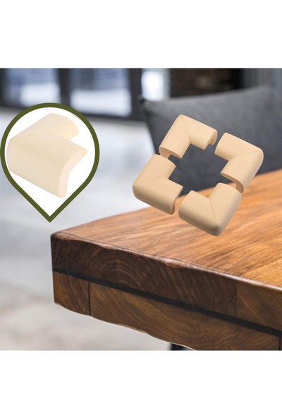 Modern Avm 10'lu Bebek Çocuk Güvenliği Emniyetli Cam Masa Ahşap Sehpa Krem Köşe Koruyucu Yastık Sünger Modern Avm 10'lu Bebek Çocuk Güvenliği Emniyetli Cam Masa Ahşap Sehpa Krem Köşe Koruyucu Yastık Sünger