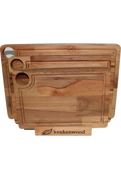 Keukenwood Kesme ve Sunum Tahtası 3'lü Set
