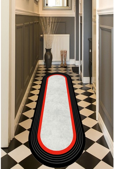 Cappio Halı Siyah Kristal Desenli Halı (Makinada Yıkanabilir Kaymaz DotTaban) - CP555