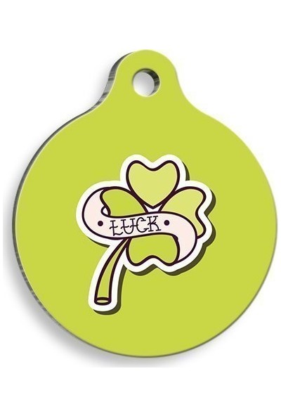 Pet Tag Art 4 Yapraklı Yonca Yuvarlak Kedi ve Köpek Künyesi Pet Tag Art 4 Yapraklı Yonca Yuvarlak Kedi ve Köpek Künyesi
