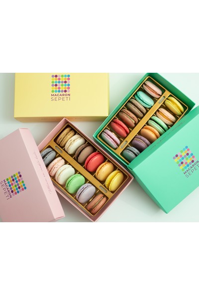 Macaron Sepeti 36'lı Makaron Kutusu Macaron Sepeti 36'lı Makaron Kutusu