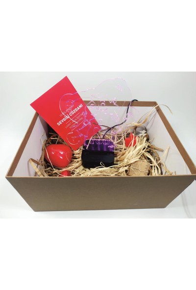 Ömr Dizayn Hediye 14 Şubat Sevgililer Gününe Özel Kutu Model 1