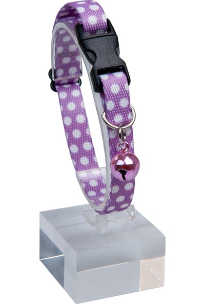 Pet Tag Art Desenli Zilli Ayarlanabilir Kedi Boyun Tasması 22-30 cm Lila Pet Tag Art Desenli Zilli Ayarlanabilir Kedi Boyun Tasması 22-30 cm Lila
