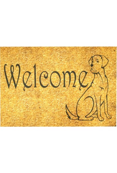 Giz Home Peppina Kapı Paspası 40X60 Welcome Dog