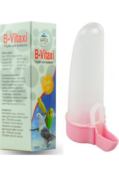 Apex B Vitaxi Kuş Tüy Dökümü Suluk Hediyeli