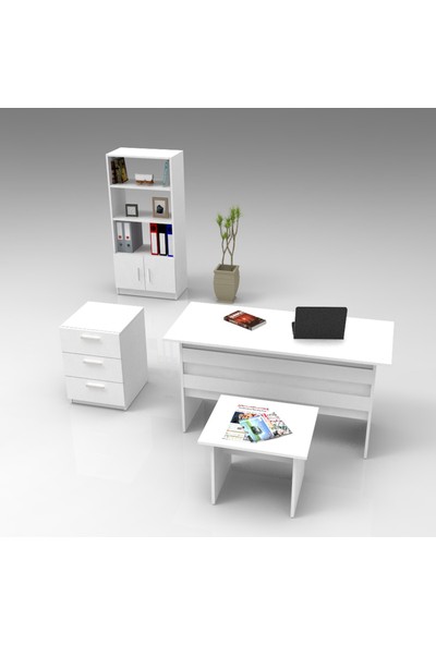 Robin Home Verona Abcd Ofis Büro Masa Takımı Masa + Sehpa + Keson + Kitaplık Robin Home Verona Abcd Ofis Büro Masa Takımı Masa + Sehpa + Keson + Kitaplık
